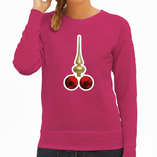 Bellatio Decorations Foute Kersttrui / sweater voor dames - kerstballen ...