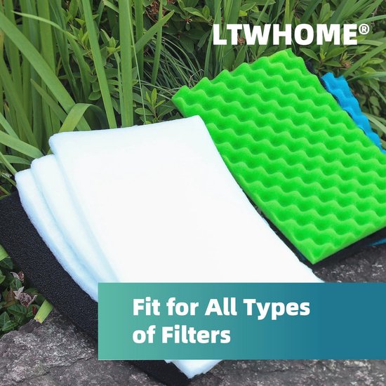 Set van 7 Grote DIY Poly Grove Fine Foam Filter Pads voor Aquarium en ...