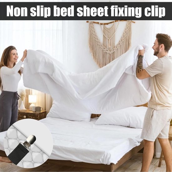 Fitted Sheet Adjustable Non-Slip Invisibility Cover Holder Bed Sheet ...