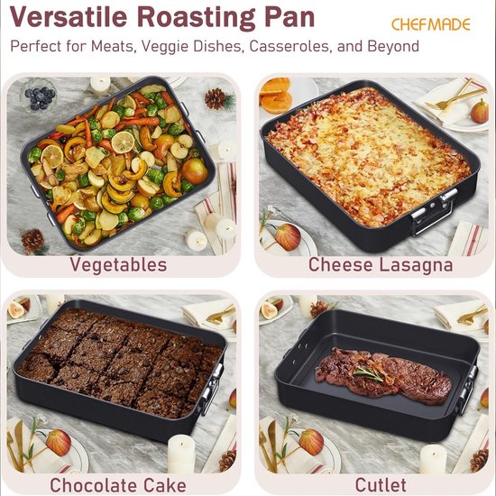 Plat de Cuisson Rectangulaire 41.5x31.5cm - Plat Profond en Céramique ...