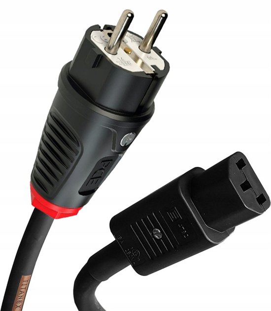 Titanex C13 Stroomkabel 230V 2m Rubber Gecoat - Professioneel | bol