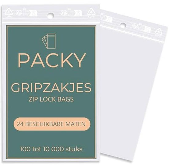 Hersluitbare Poly Zakjes - Transparante Zip Bags - Rits Sluitzakken ...