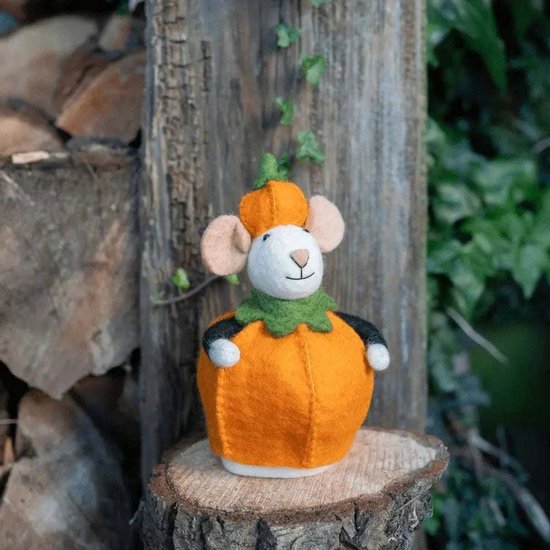 Decoratie Muis Pompoen - Handpop | bol