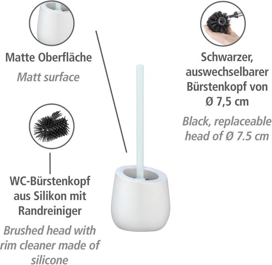 Set Toiletemmer met Siliconen Borstels en Randreiniger | bol