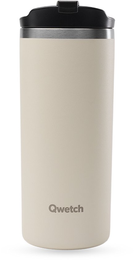 Qwetch - Travel Mug isotherm - Matt Zand- 350ml | bol