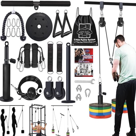 Kabel Katrol Systeem voor Thuis Krachttraining - Latpull Down en ...