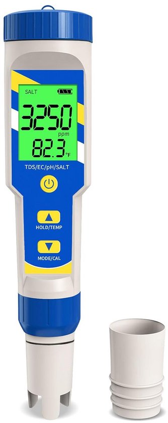 Digitale pH Meter 5-in-1: Voor Zwembad, Aquarium, Drinkwater en ...