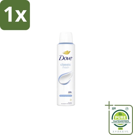 1 x Dove – Deodorant Spray – Classic Fresh – 200 ml - Anti-transpirant ...
