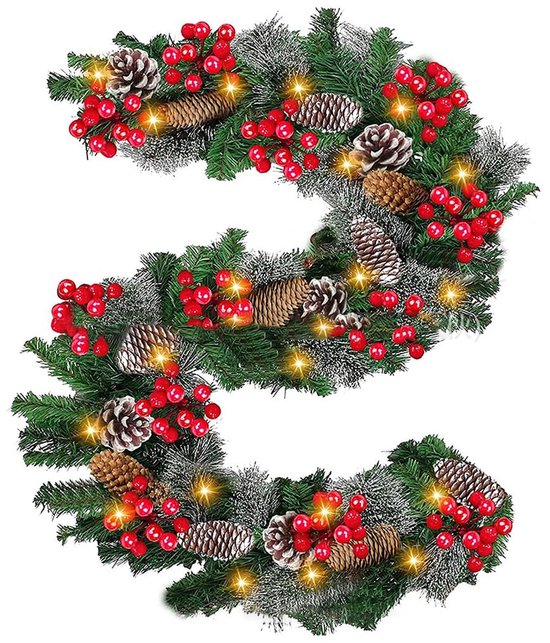Kerstslinger Van 270 Cm Voor Kerstfeestjes, Kerstkrans Voor Buiten, 50 ...