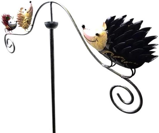 Decoratieve Tuin Windmolen Sculptuur met Egel Familie Design | bol