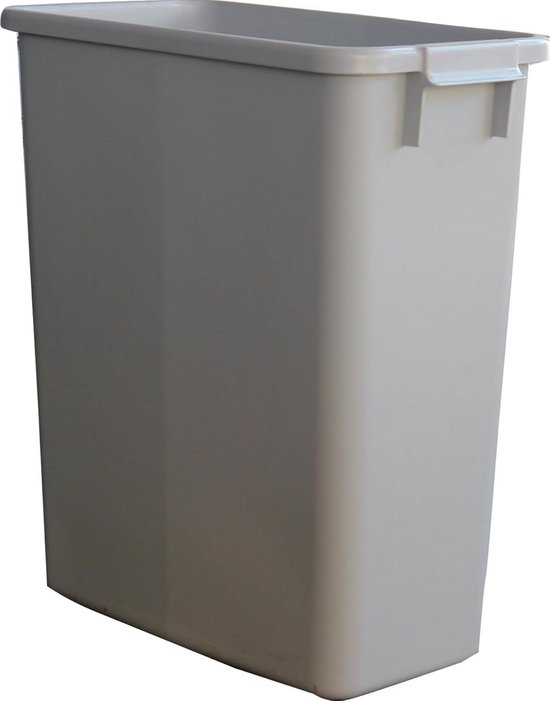 Rechthoekige multifunctionele container 60 liter, grijs | bol