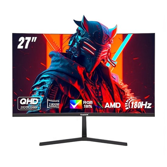 27 Inch Gaming Monitor – Curved Scherm – PC Beeldscherm – Computer ...