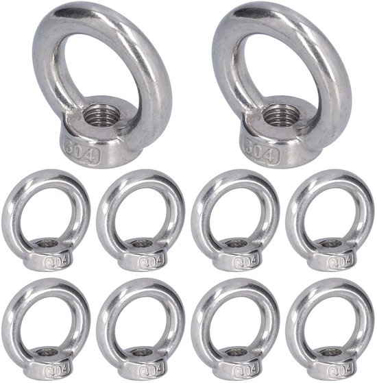 10Pcs Lifting Eye Nut Rings - RVS Lifting Nut - Hoist Nut - Draadmoer ...