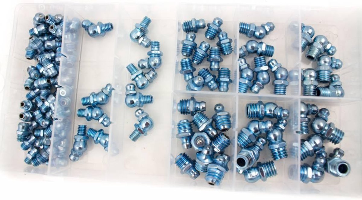 Smeernippel assortiment 110 delig, BGS 8065 | bol.com
