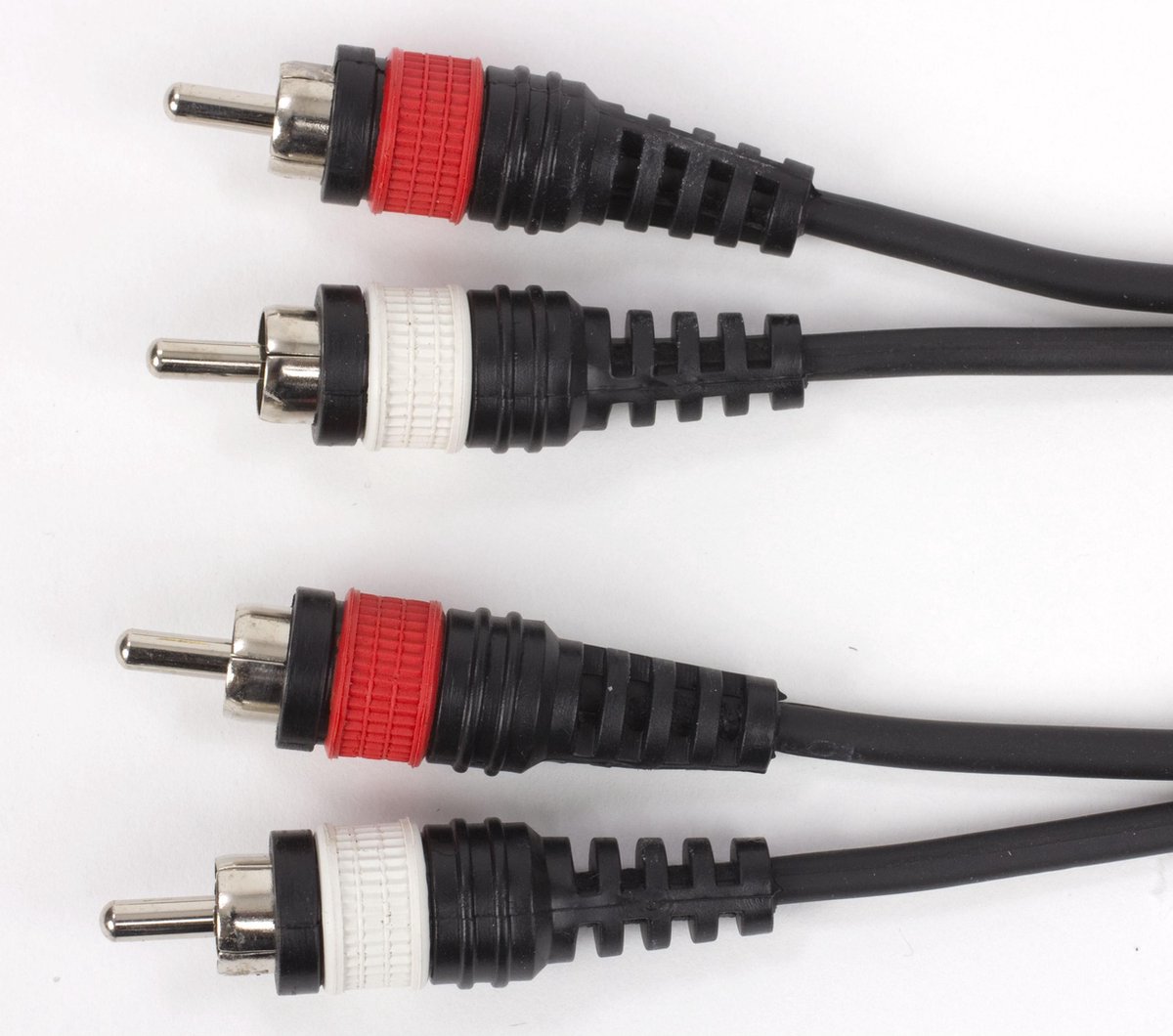 Stereo Tulp Kabel - Dubbel Afgeschermd - 2 meter - Zwart | bol.com