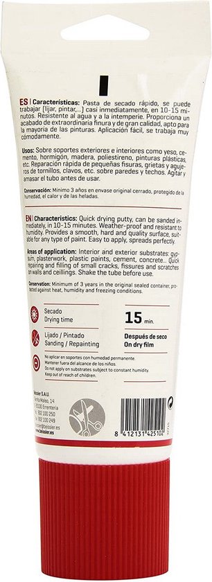 Stopverf Aguaplast Standard momentopname 200 ml Wit | bol
