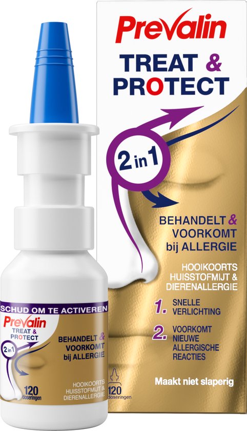 Prevalin Treat & Protect Neusspray - Behandelt en voorkomt hooikoorts ...