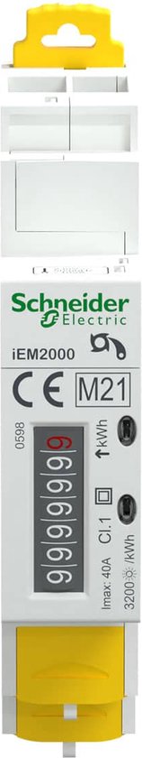 kWh-meter - 1P+N - In=40A - iEM2000 Energiemeter - Acti9 - Schneider ...