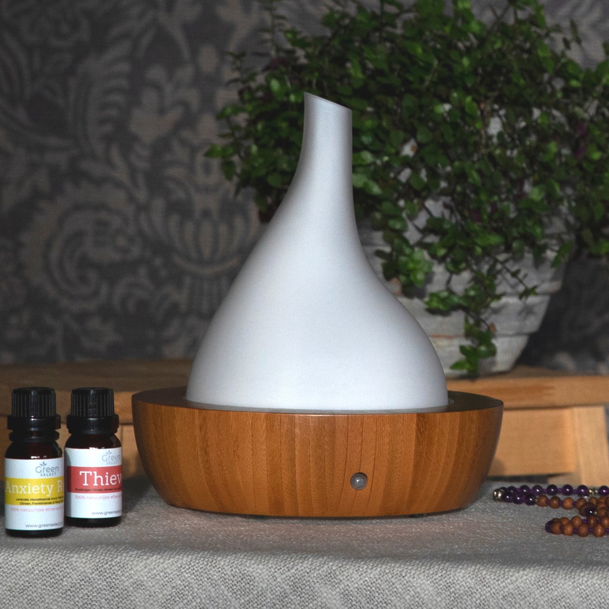Green Select® Bamboe Stille Aroma Diffuser - Luchtbevochtiger met ...