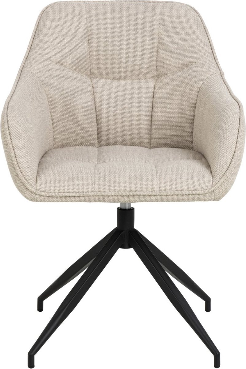 24Designs Beaudine Draaibare Stoel - Stof Beige | bol.com