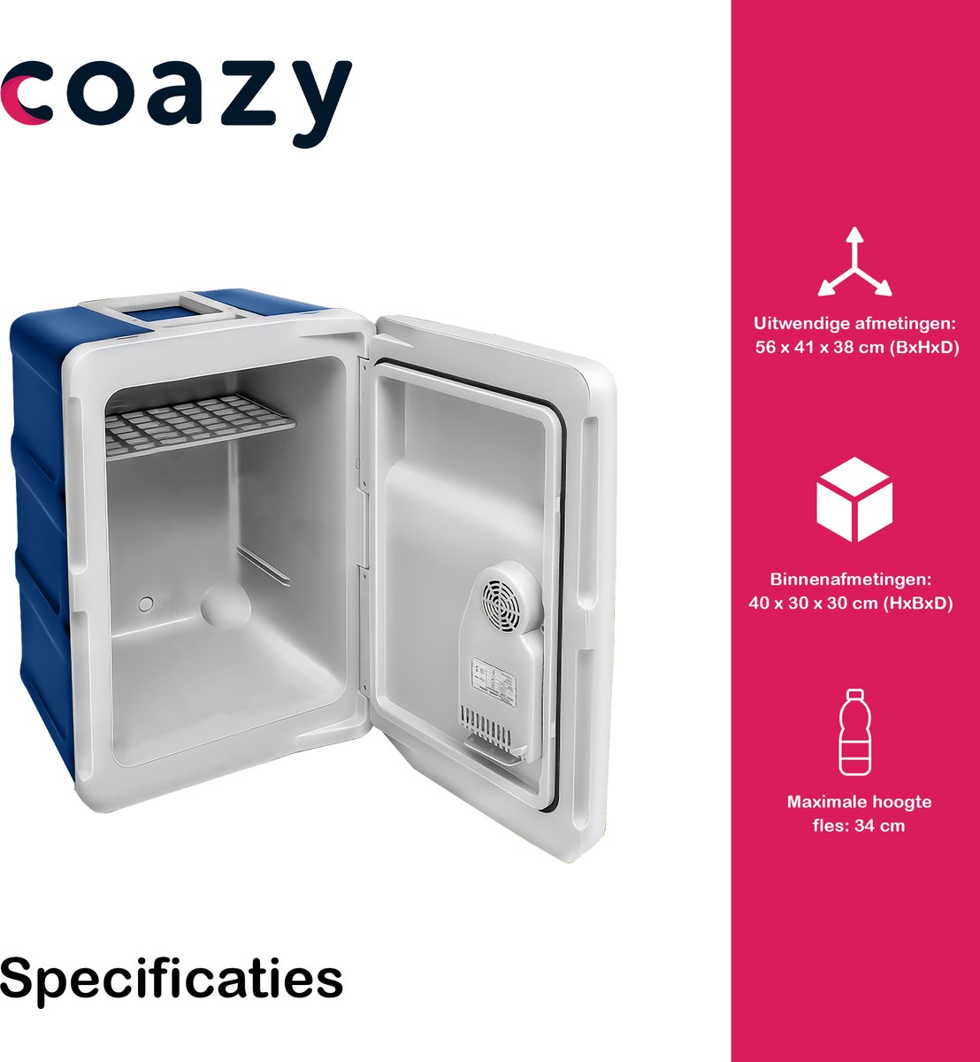 Koelbox met wielen voor auto & camping warm en koud 40L - Frigobox ...