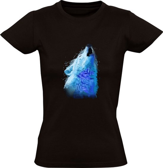 Wolf Dames T-shirt | dier | verf | animal | dieren | bol