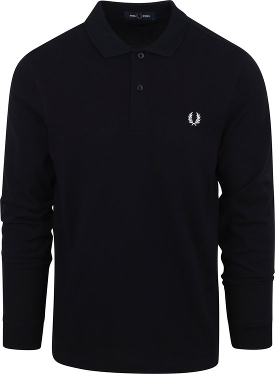 Fred Perry - Longsleeve Polo Donkerblauw - Modern-fit - Heren Poloshirt ...