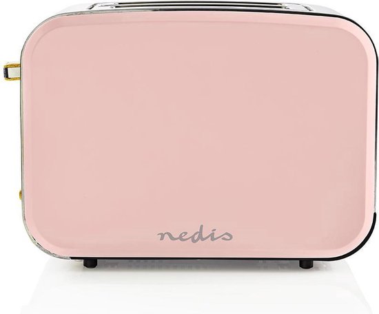 Broodrooster - Toaster - 900W - Roze - RVS | bol