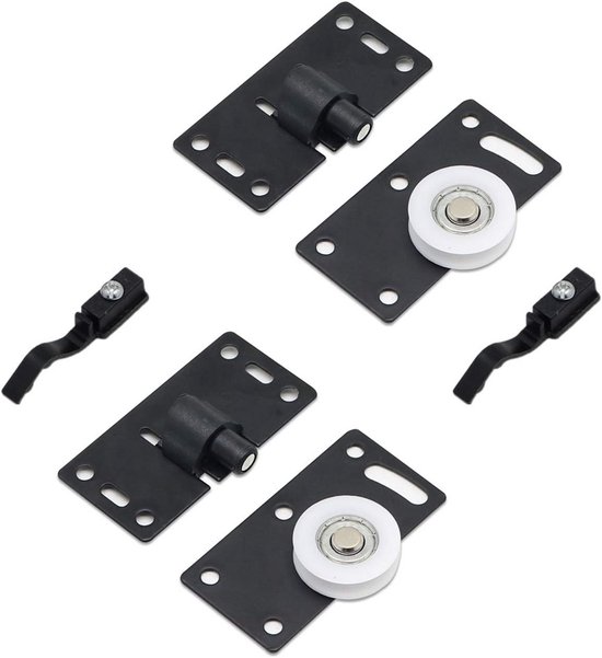 Set van 2 Schuifdeur Rolkarren - Stil & Duurzaam Nylon Wieltjes voor ...