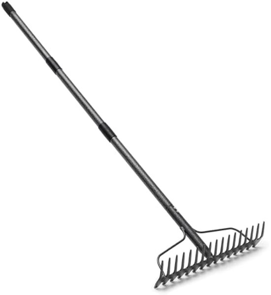 Booghark – 195 cm – 17 Tanden Brede Kop – Zware Verstelbare Hark – Voor ...