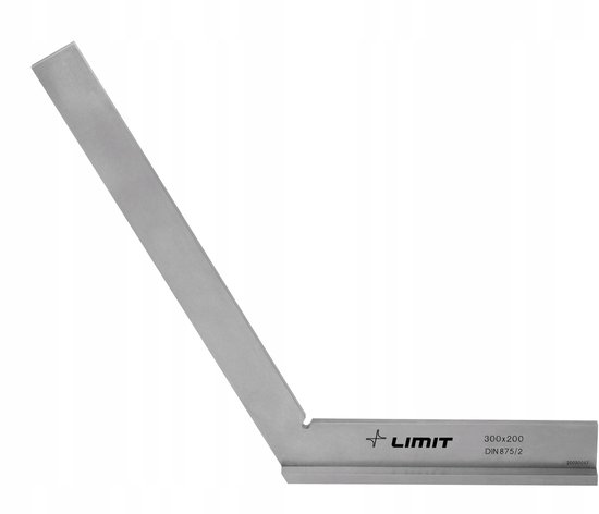 Stalen hoek 120° 300x200mm DIN 875/2 met voet | bol
