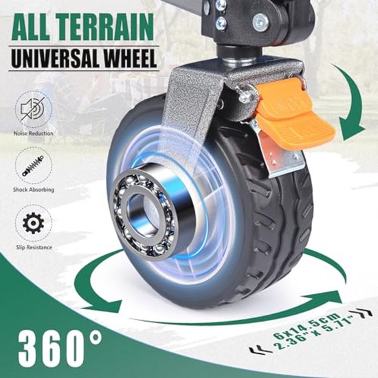 Opvouwbare Trolley - 140L Heavy Duty Wagon voor Kamperen, Strand, en ...