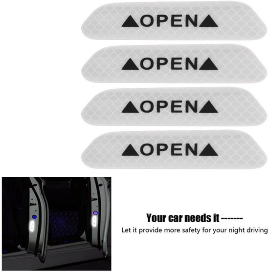 Zelfklevende autodeur - reflecterende waarschuwingsstickers ...