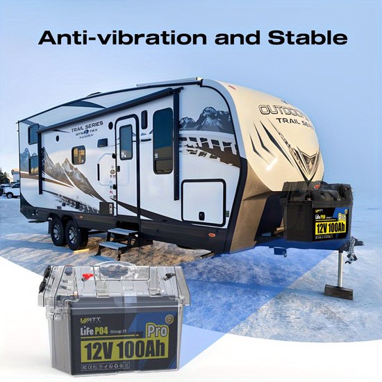 12V 100Ah LiFePO4 Accu – Lithium Batterij – Deep Cycle Accu – Caravan ...