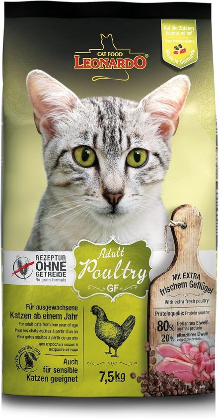 Graanvrij Droogvoer voor Volwassen Katten - 7,5 kg | bol