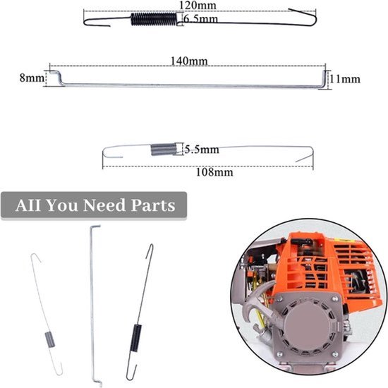 KARZO - Snelheidsregelaar Veer Kit voor Honda GX120 GX140 GX160 GX200 ...