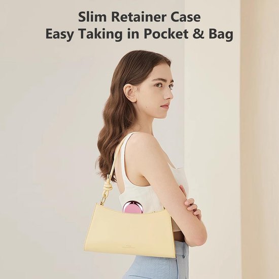 Gegalvaniseerde Retainer Case met Spiegel - Roze Slimme Orthodontische ...