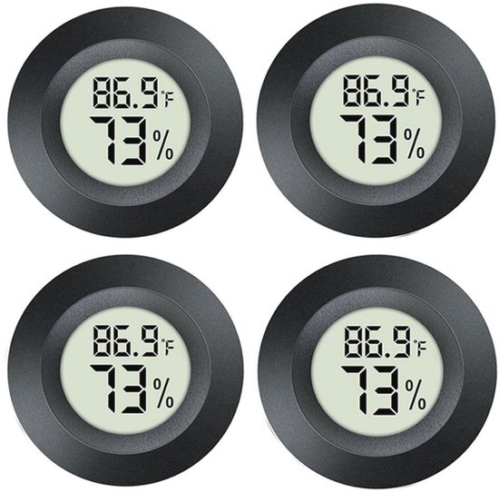 Mini Thermo-Hygrometer Set - Digitale LCD Monitor voor Binnen en Buiten ...