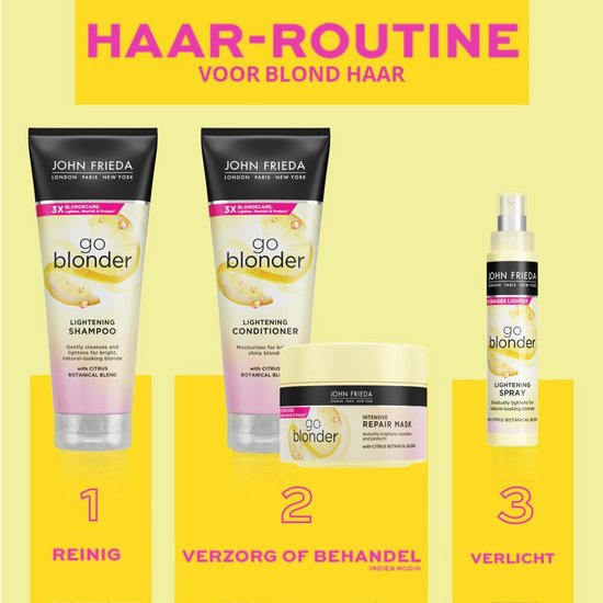 John Frieda – Shampoo – Sheer Blonde Go Blonder Lightening – Oplichtend ...