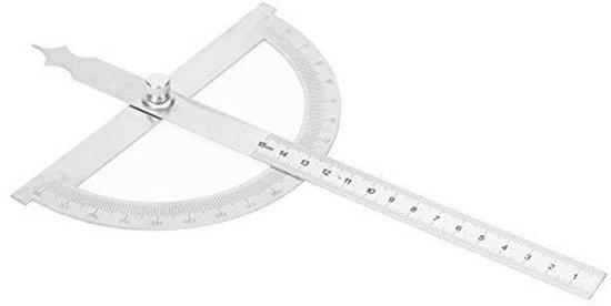 Hoek Gradenboog 0-180 Graden - Roestvrijstalen Goniometer en Hoekzoeker ...