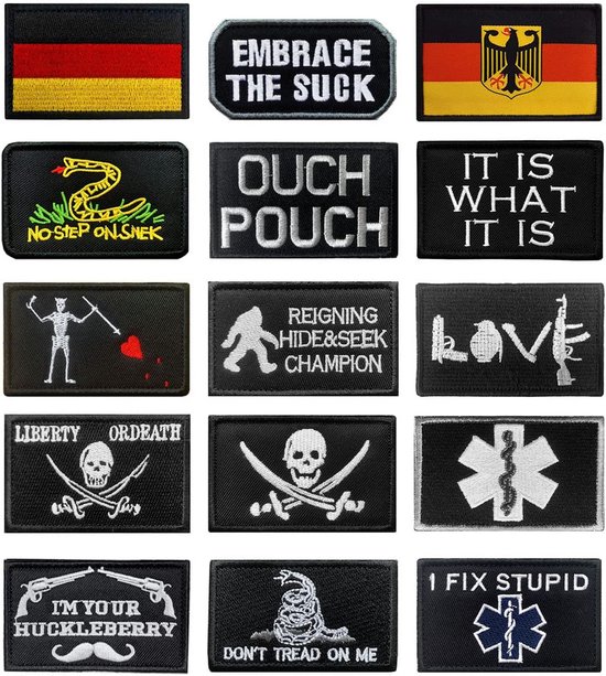 Militaire Geborduurde Patches Set - 3 Stuks Templer Kruis Shield voor ...