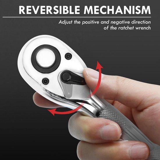 Mini Ratchet Set 3-delig - Omschakelbare Ratel met 72 Tanden en CrV ...
