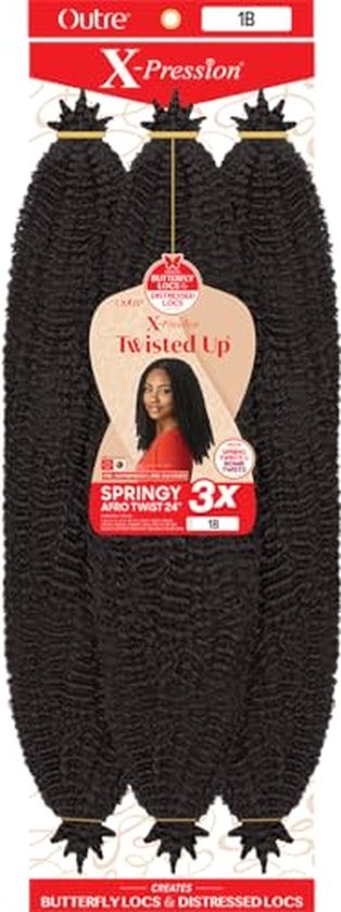 3X Springy Afro Twist 61 cm - Perfect voor Haakstijl en Twists | bol