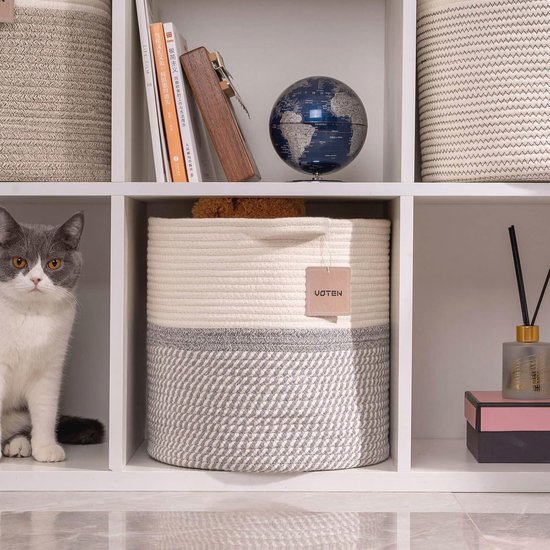 Opbergmanden voor Kubus Organizer - Geweven Touw Manden voor Opslag en ...