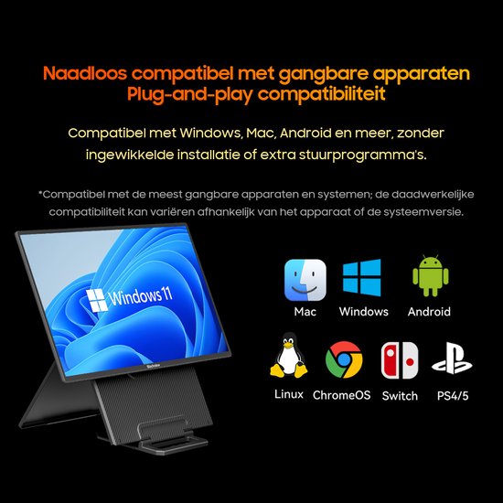 Blackview Table 10 Portable Monitor - 23,8 Inch Full HD Draagbare ...