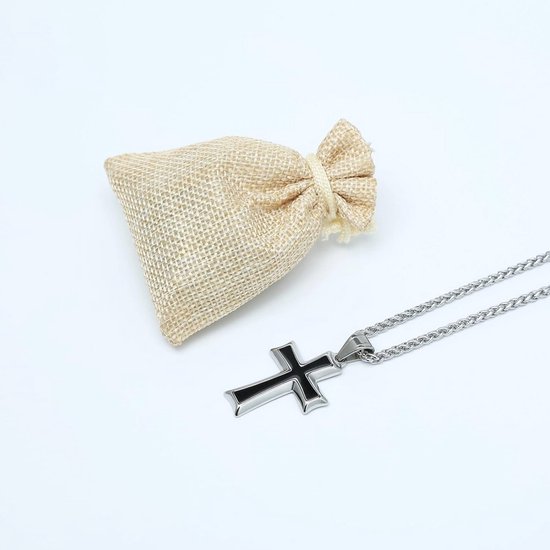 Kruis Hanger Ketting van Roestvrij Staal met Tarwe Ketting voor Mannen ...