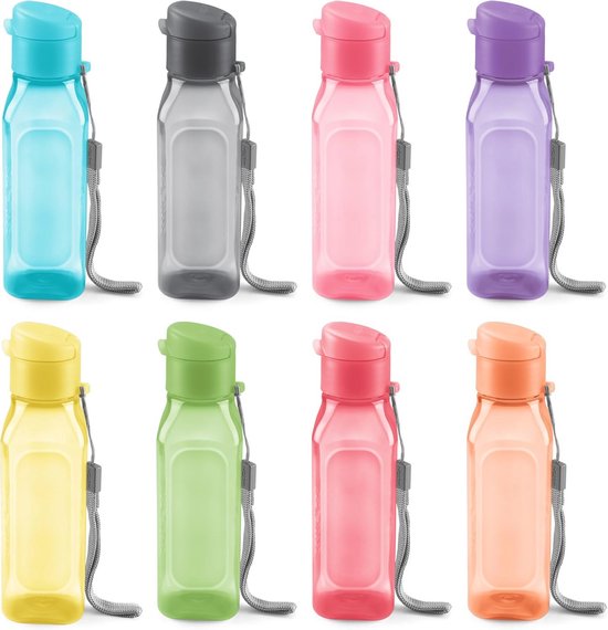 Set van Multicolour Reusable Waterflessen voor Kinderen en Volwassenen ...