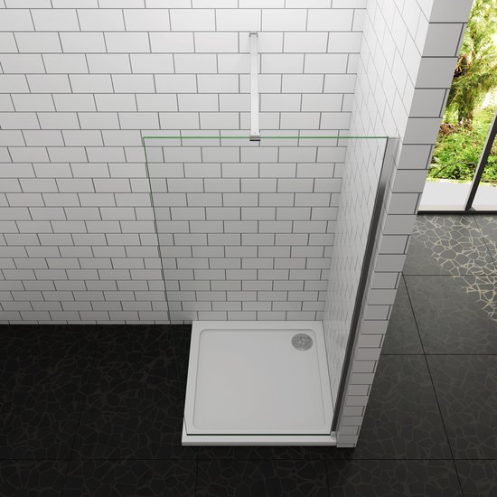 Aica Paroi de douche moderne 65x185 cm - Verre trempé sûr 6 mm NANO ...