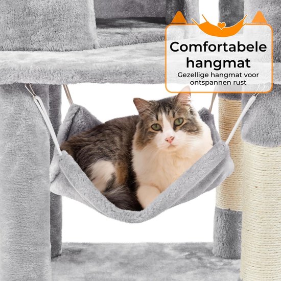 Yaheetech XXL Krabpaal 175 Cm Plafondhoogte Krabpaal Voor 3 4 Katten
