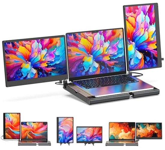 Draagbare Monitor voor Laptop - 14 Inch, FHD 1080P, 360° Rotatie ...